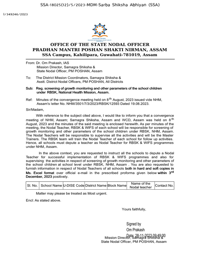 Reg Nodel Teacher Deputaion For RBSK Activities U 240521 164844 PDF