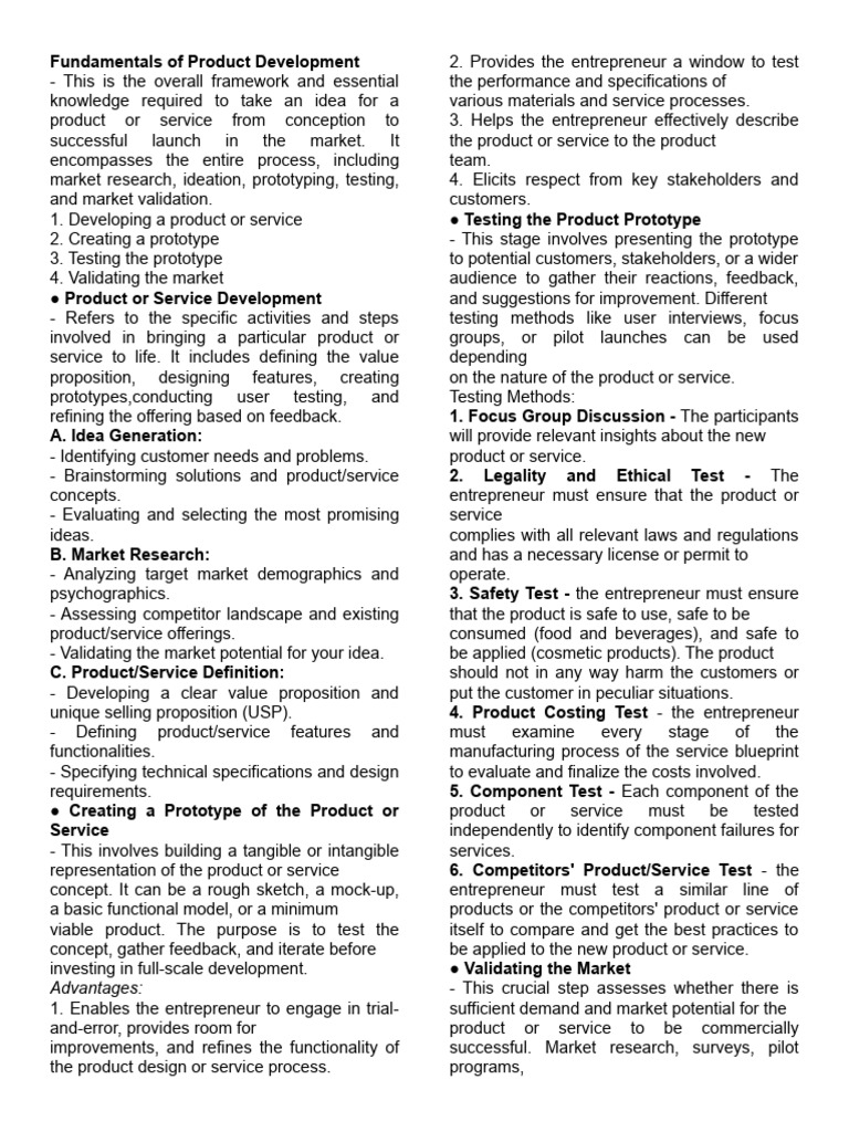 Fundamentals of Product Development 1 | PDF | Forecasting | Marketing