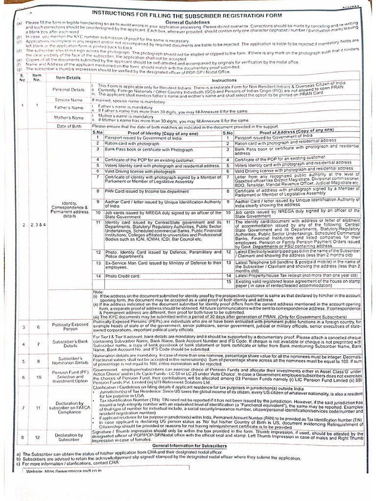 NPS Form Instructions | PDF