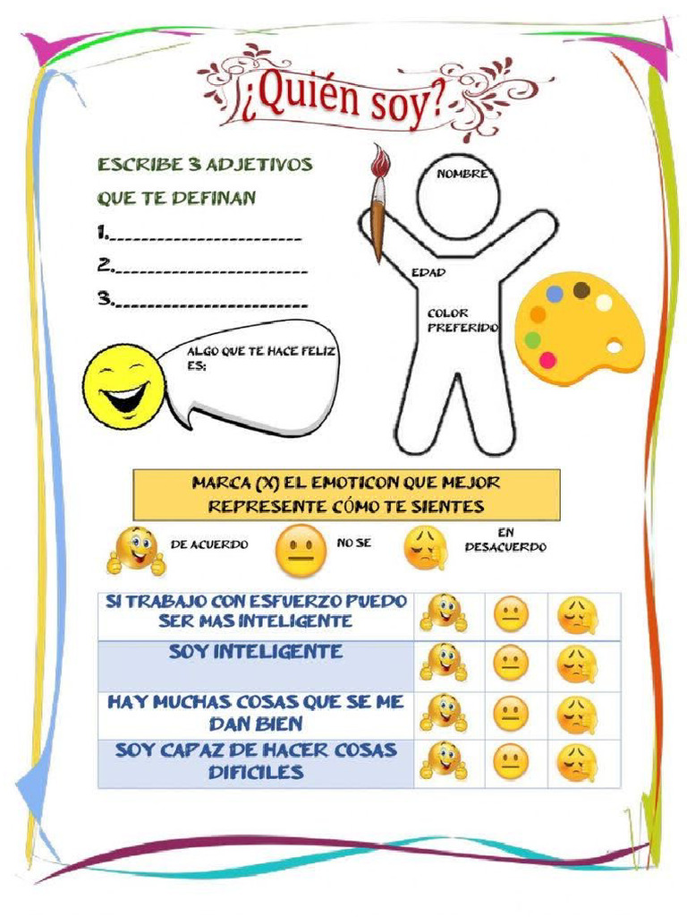FICHA QUIEN SOY | PDF