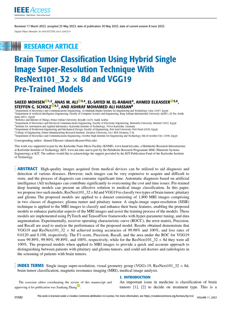 Brain Tumor Classification Using Hybrid Single Image Super-Resolution ...