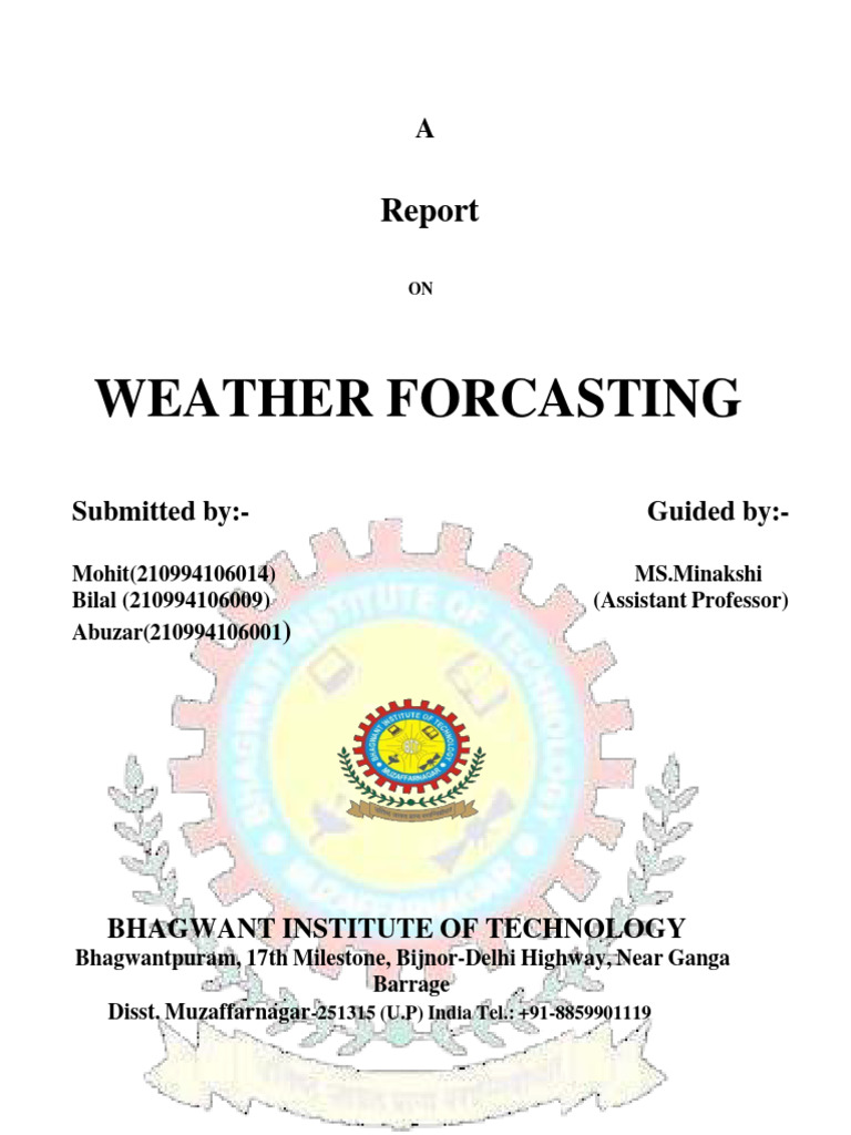 Weather Forcasting Final | PDF | Html | Bootstrap (Front End Framework)