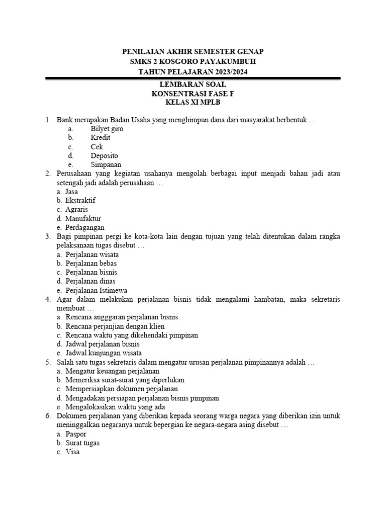 PENILAIAN AKHIR SEMESTER GENAP - Konsentrasi Fase F - Nelvida | PDF | Karier & Perkembangan
