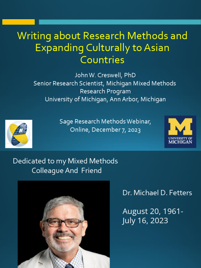 Professor John Creswell Presentation Slides | PDF | Qualitative ...