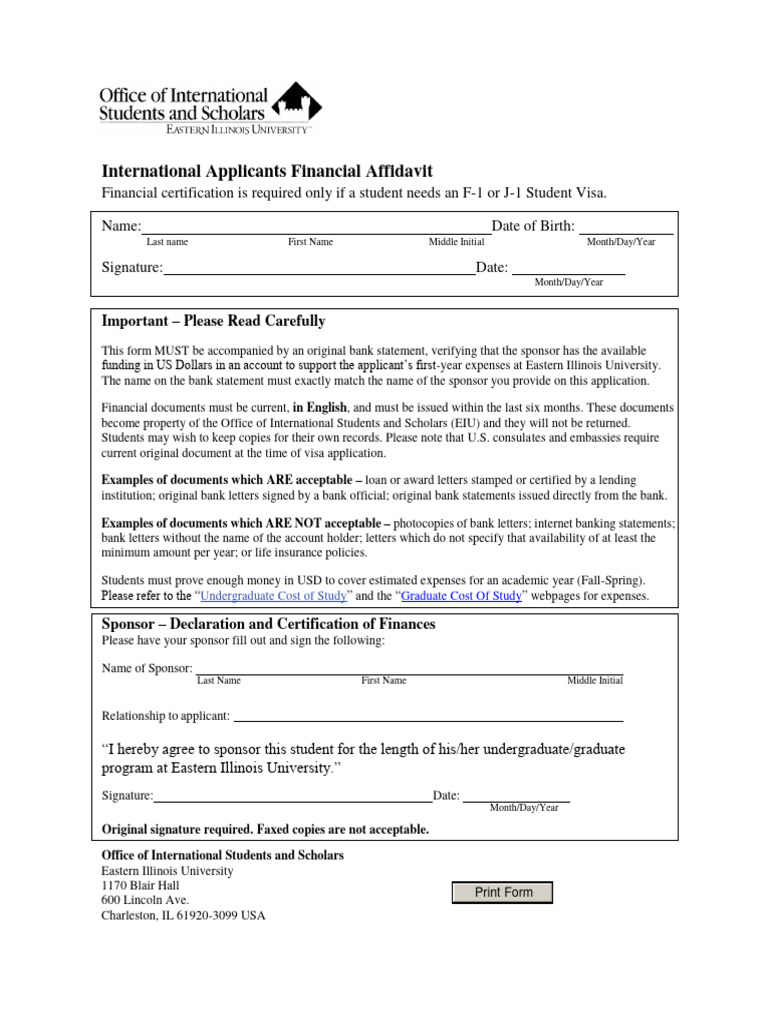 Financial Affidavit | PDF | Banks | Service Industries