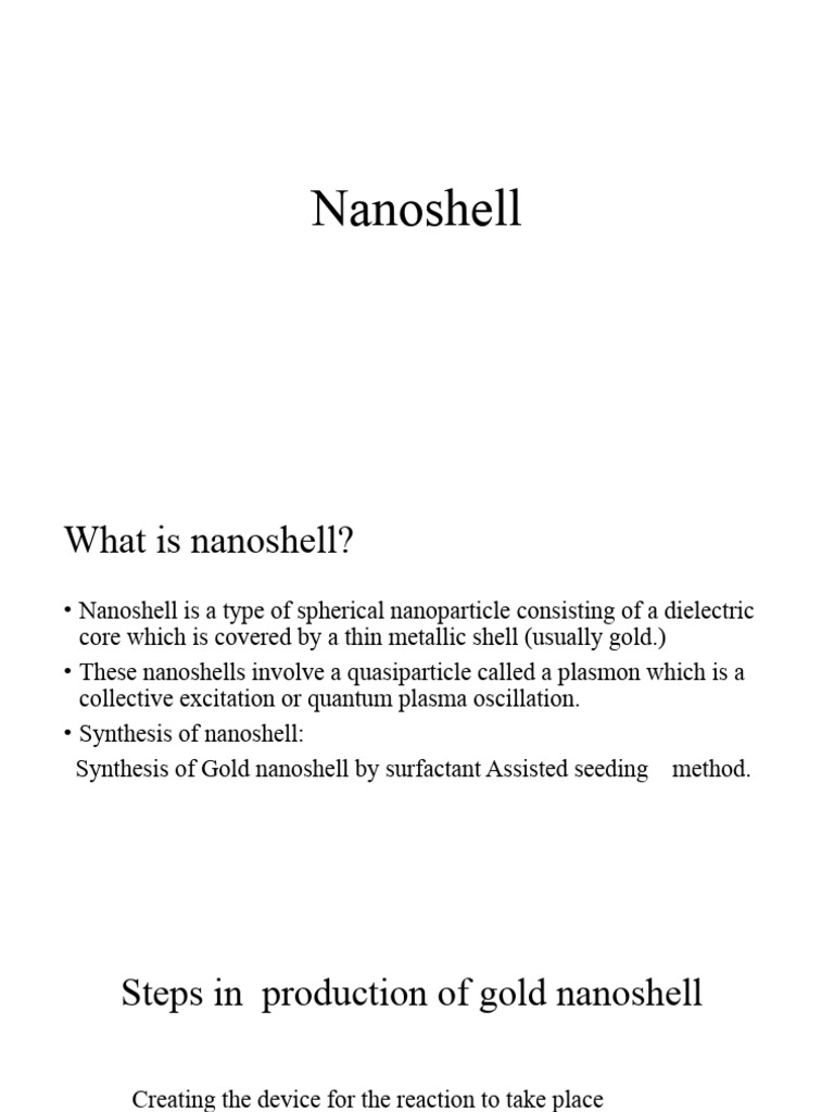 Nanoshell | PDF