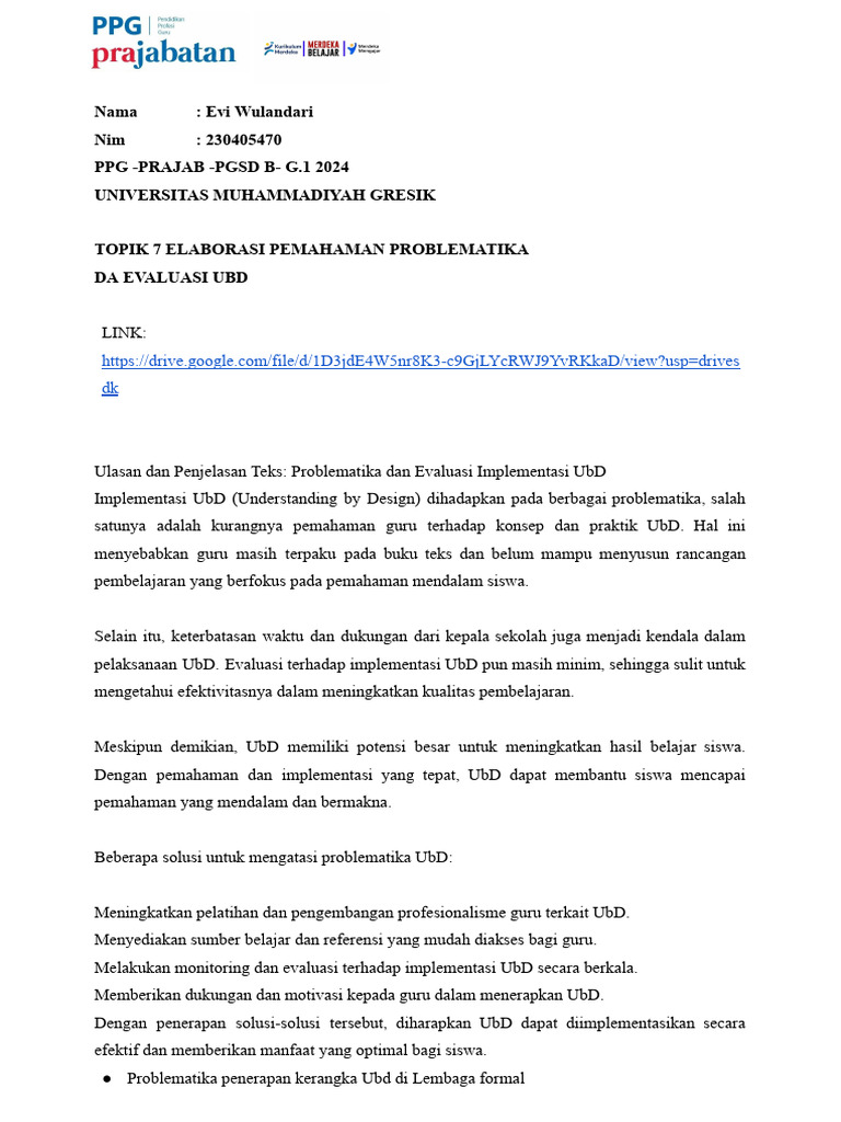 Topik 7 - Elaborasi Pemahaman-PPK | PDF