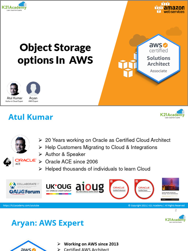M03 AWS Object Storage Options Ed5 | PDF | Amazon Web Services ...