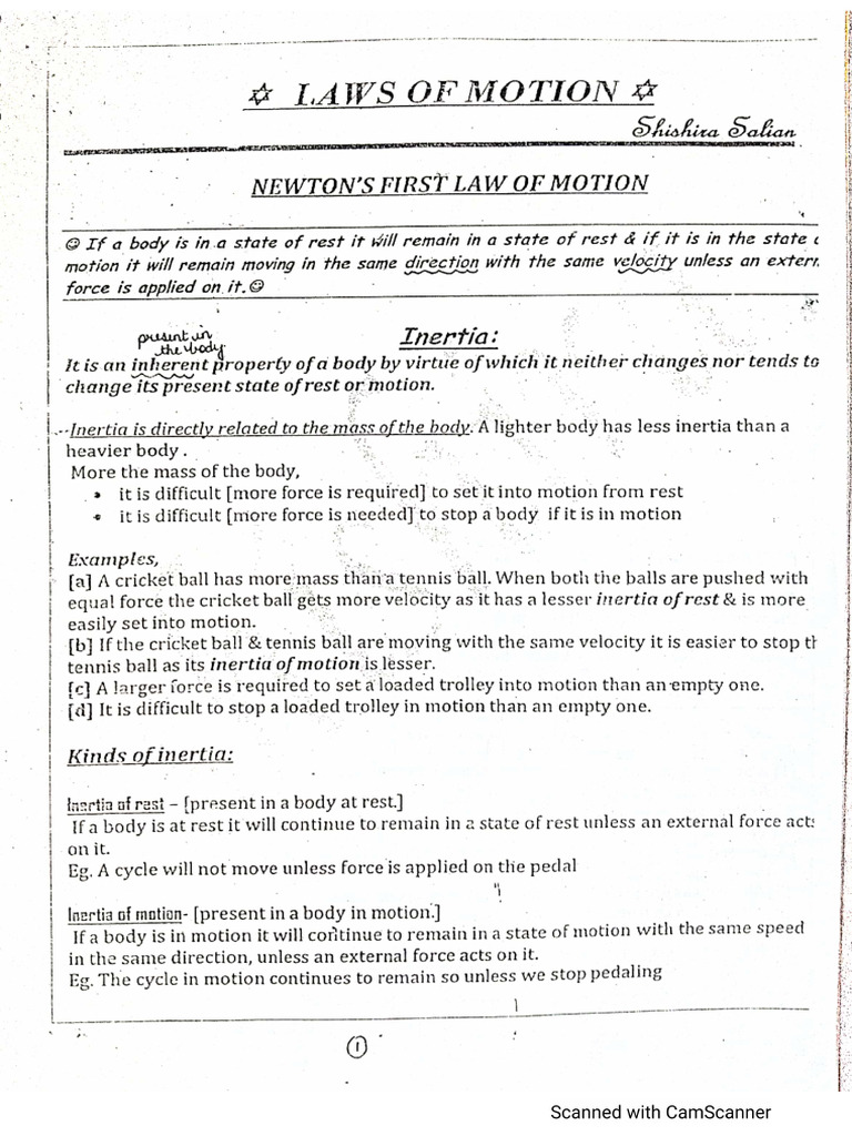 Newtons laws notes 2 | PDF