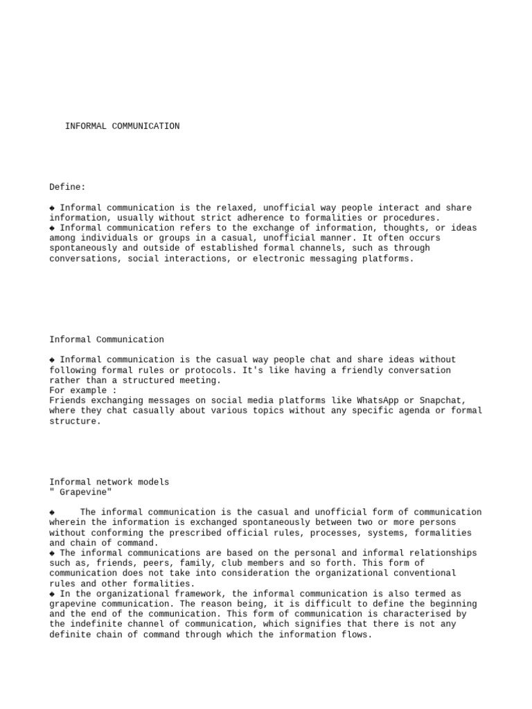 Lecture 15 Informal Communication( final 6) | PDF | Communication | Conversation