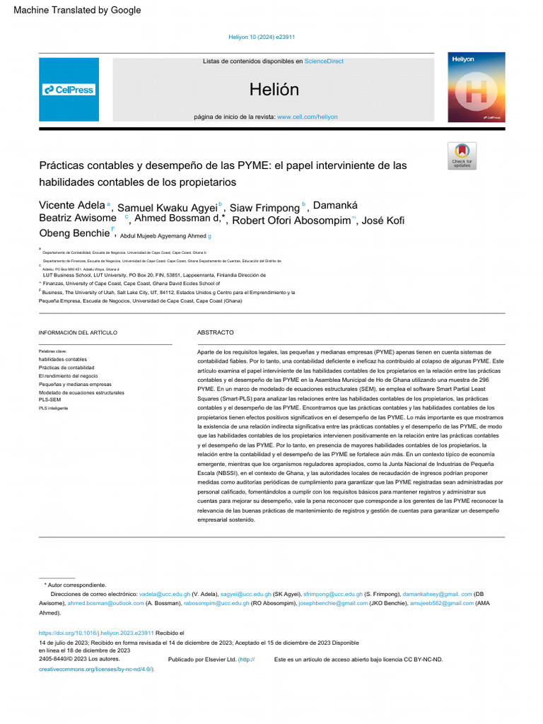 Documento Base en Español VALIDADO | PDF | Contabilidad | Business