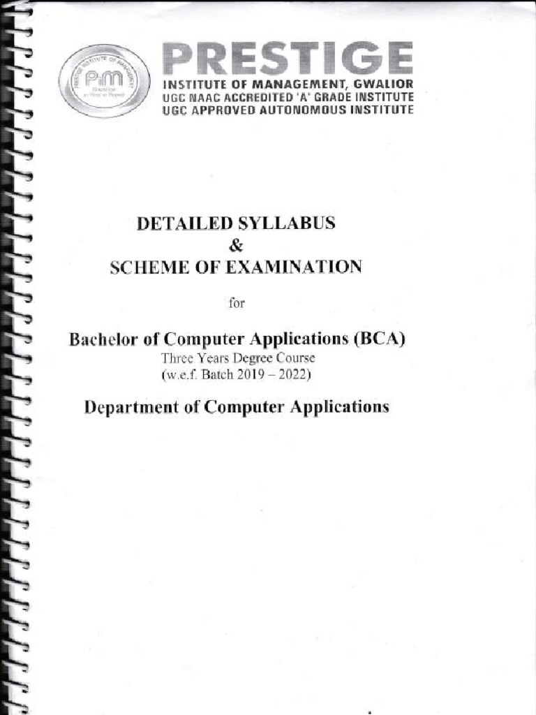 BCA Syllabus 2019-22 | PDF | Window (Computing) | Personal Computers