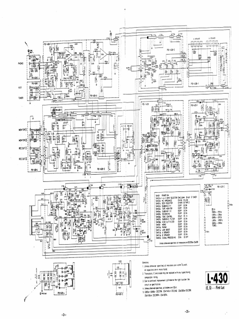 Luxman L-430 Schematic | PDF