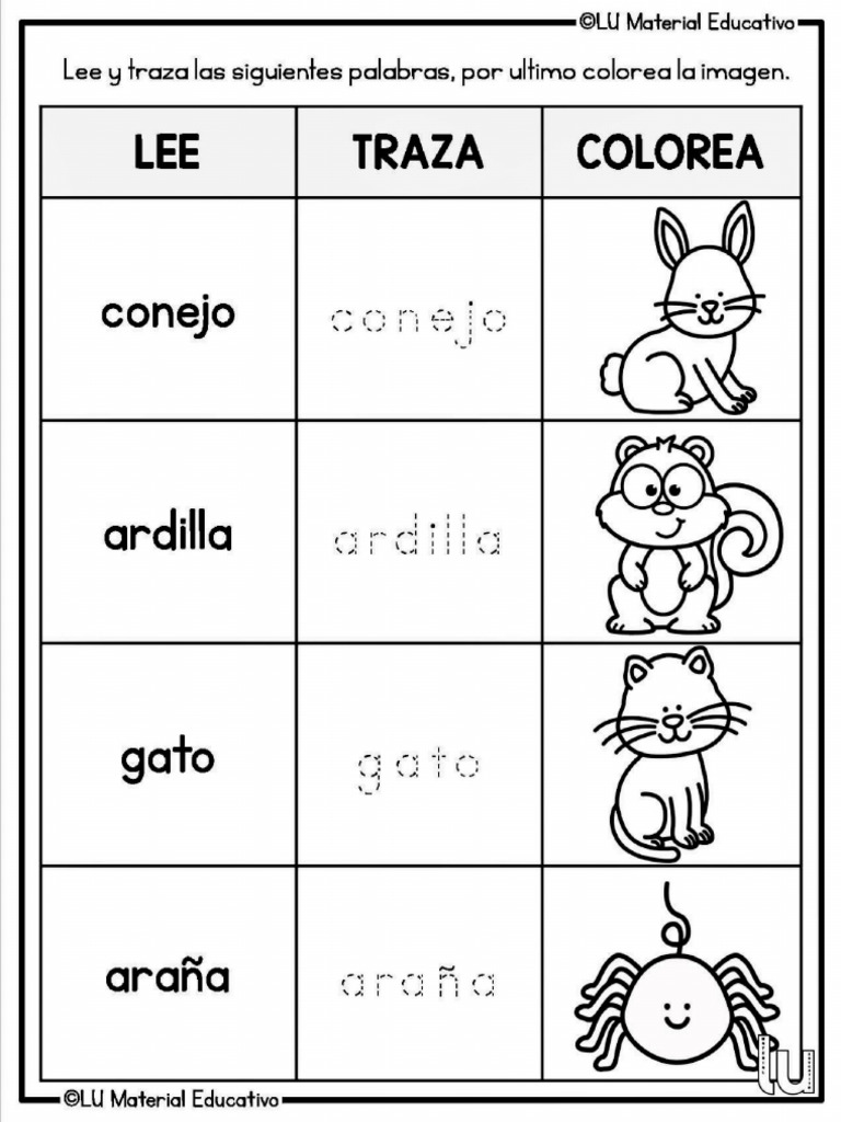 Fichas para Trabajar Palabras Simples | PDF