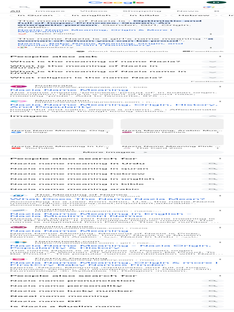 Nazia Name Meaning - Google Search | PDF | Religion & Spirituality