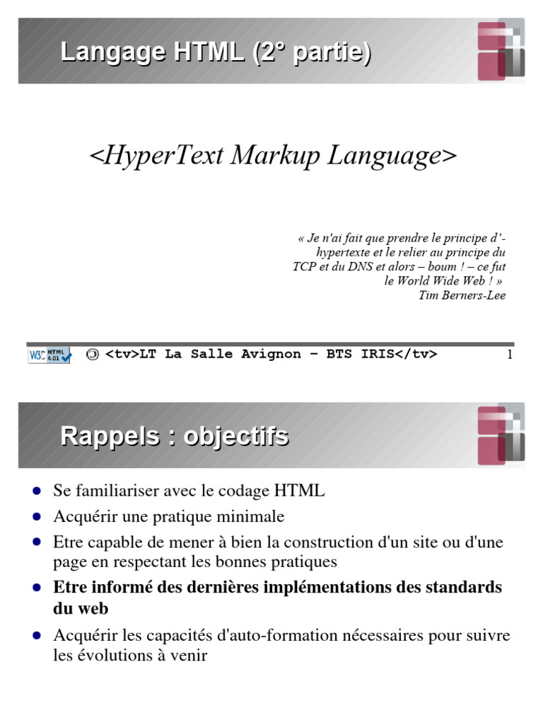HTML et XML : Concepts Clés | PDF | XML | XHTML