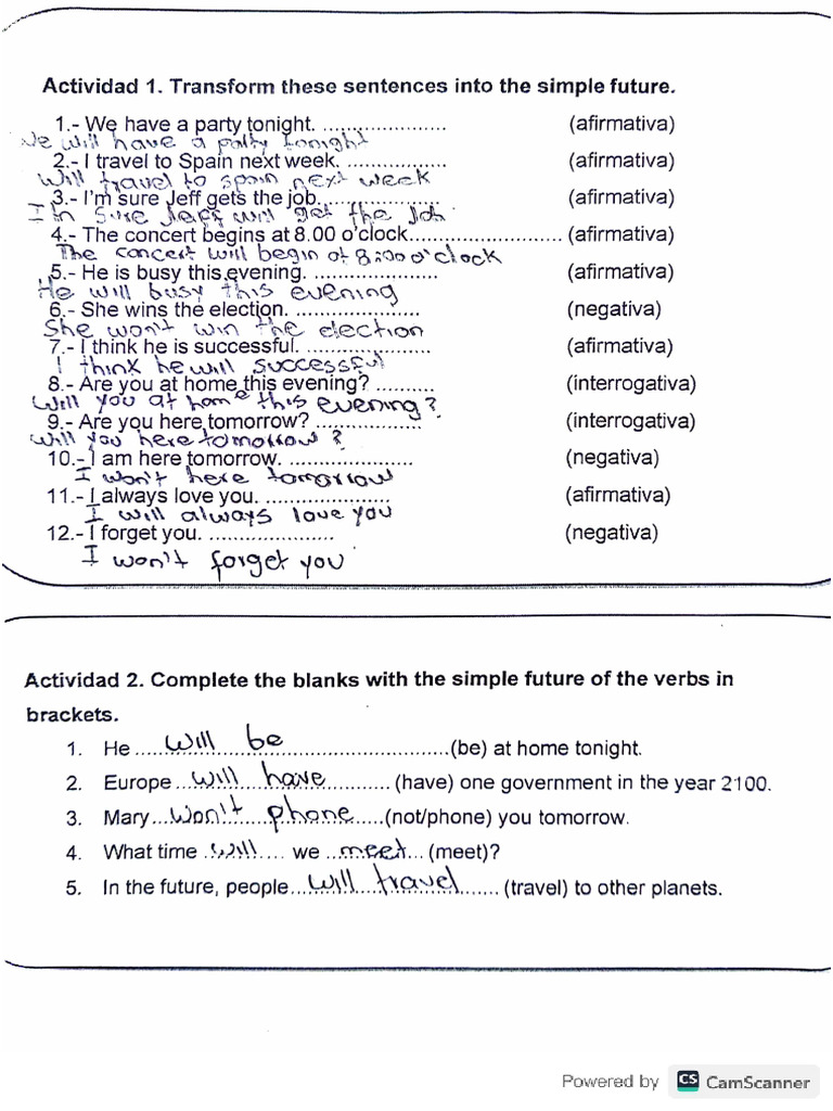 Futuro Simple | PDF