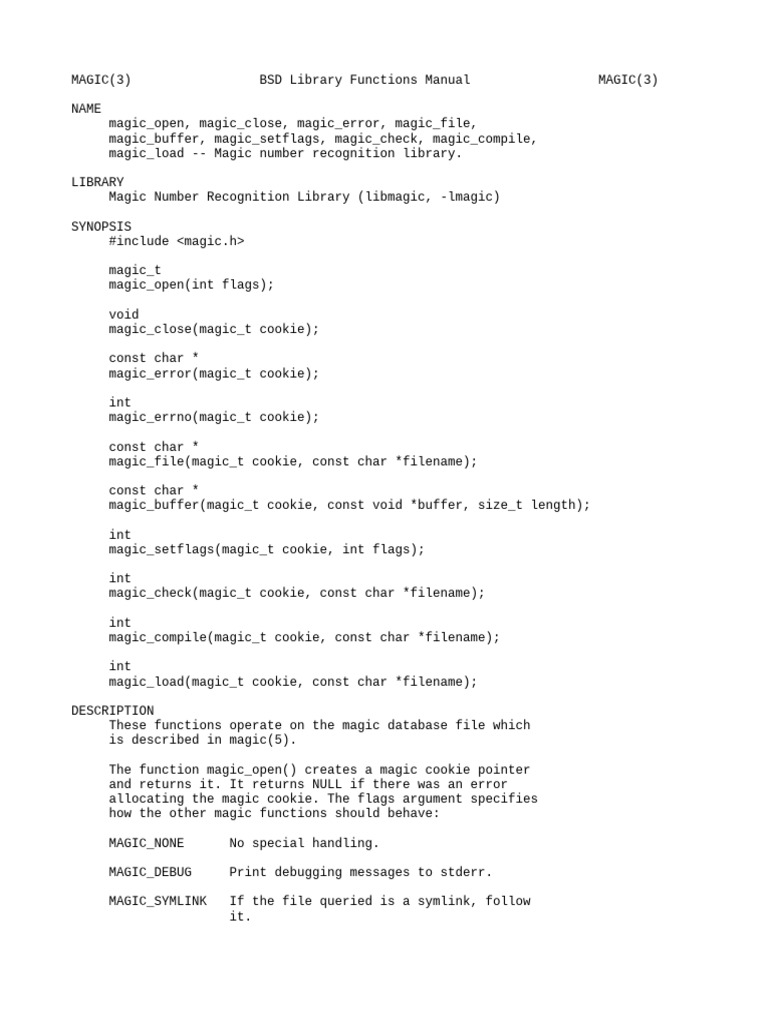 Libmagic 3 | PDF | Filename | Pointer (Computer Programming)