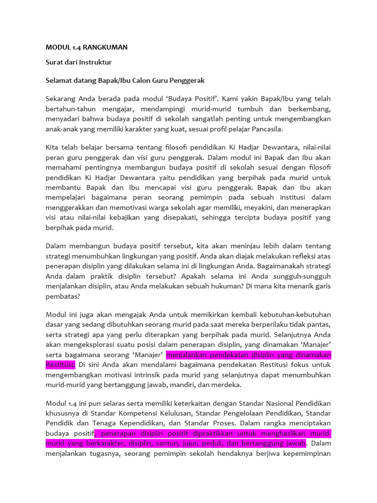 Modul 1.4 Rangkuman | PDF
