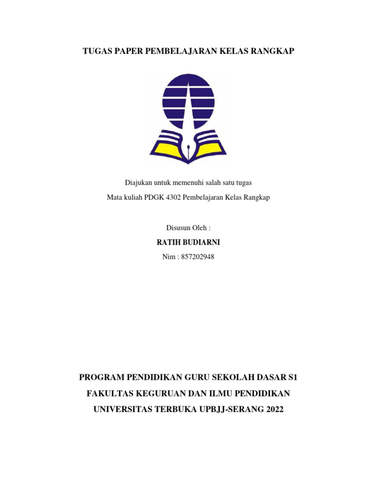 Tugas Paper Pembelajaran Kelas Rangkap | PDF