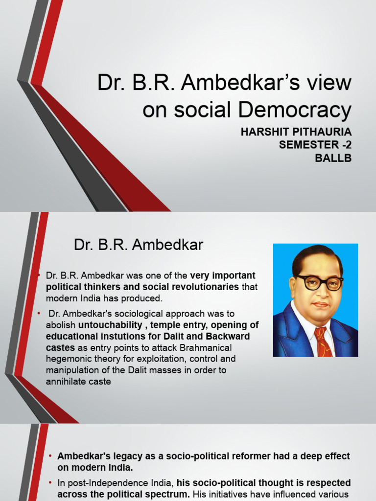 Ambedkar's Perspective on Social Democracy | PDF | Democracy ...