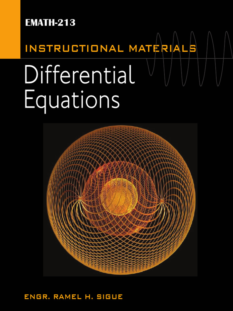 Emath 213 Module Differential Equations Pdf Differential Equations Ordinary Differential