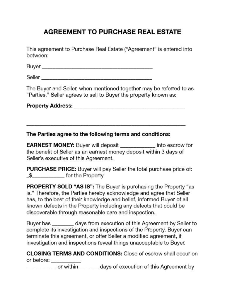 Contract To Buy House | PDF | Assignment (Law) | Deed