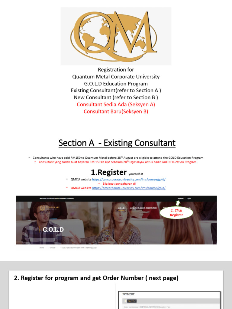 GOLD Program Registration Guide | PDF | Qr Code | Computing