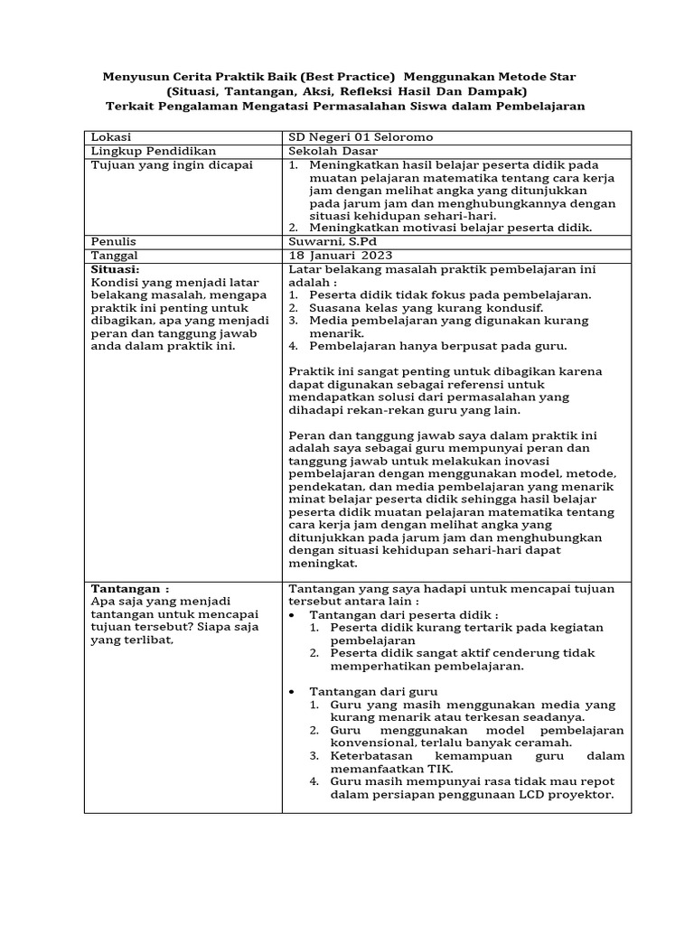 contoh best practice | PDF