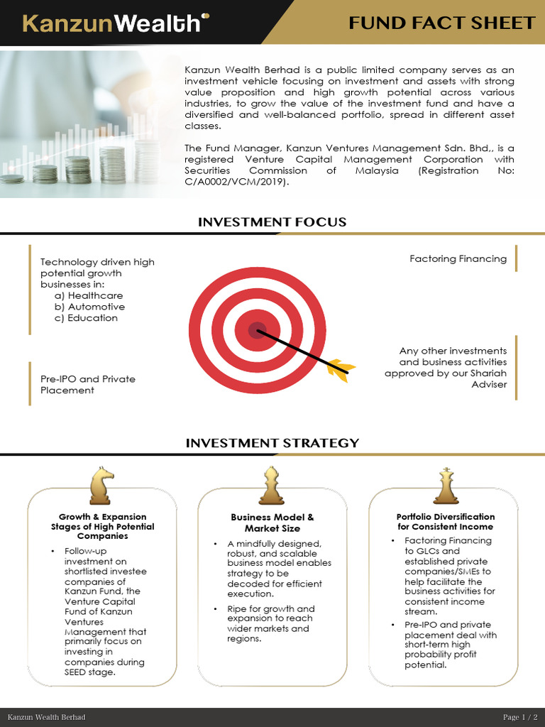 Kanzun Wealth Fund - Fund Fact Sheet | PDF | Investing | Securities (Finance)