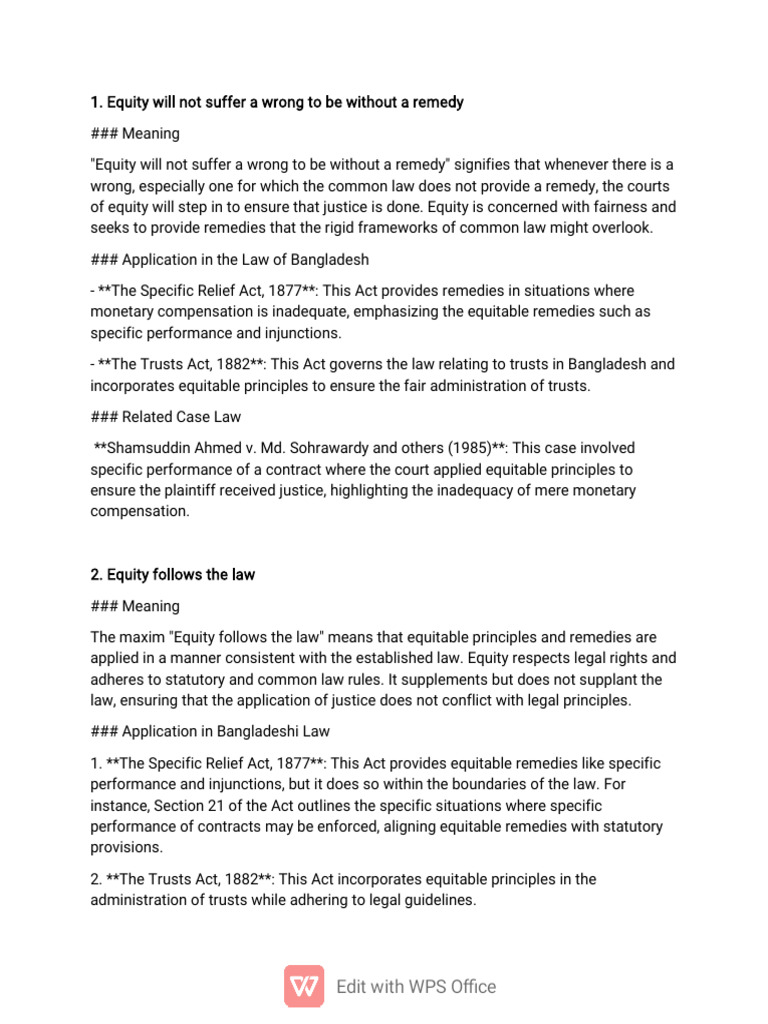 12 Maxims of equity | PDF | Equity (Law) | Legal Remedy