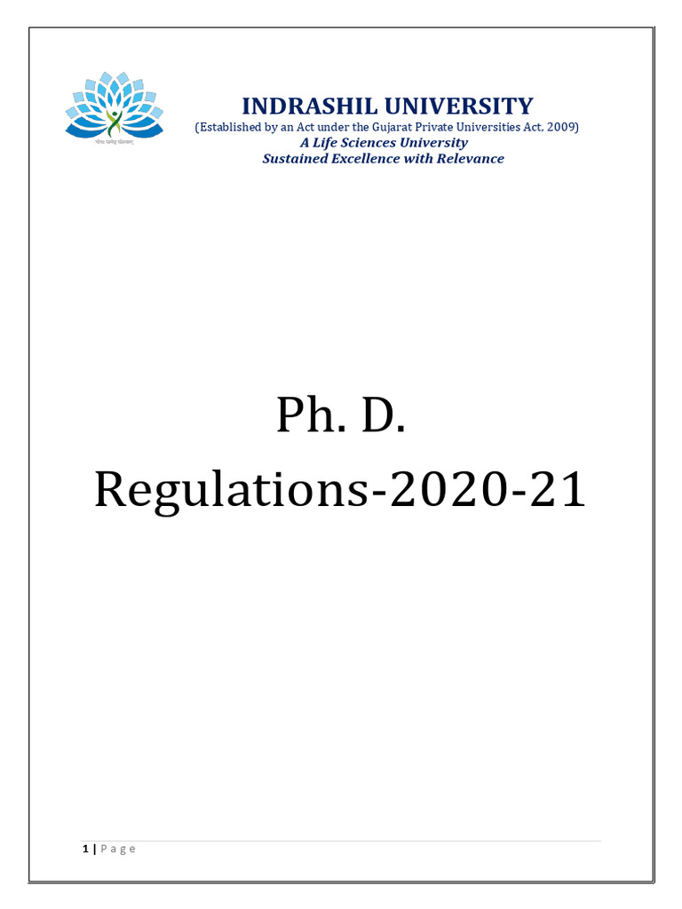 PH D Guidelines 2020-21 | PDF | Thesis | Doctor Of Philosophy