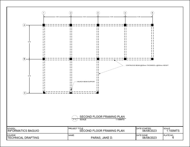 Second Floor Framing Plan | PDF | Technology & Engineering