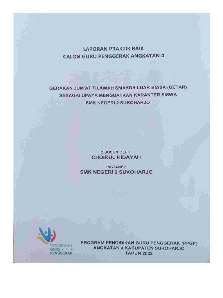 Laporan Praktik Baik CGP | PDF