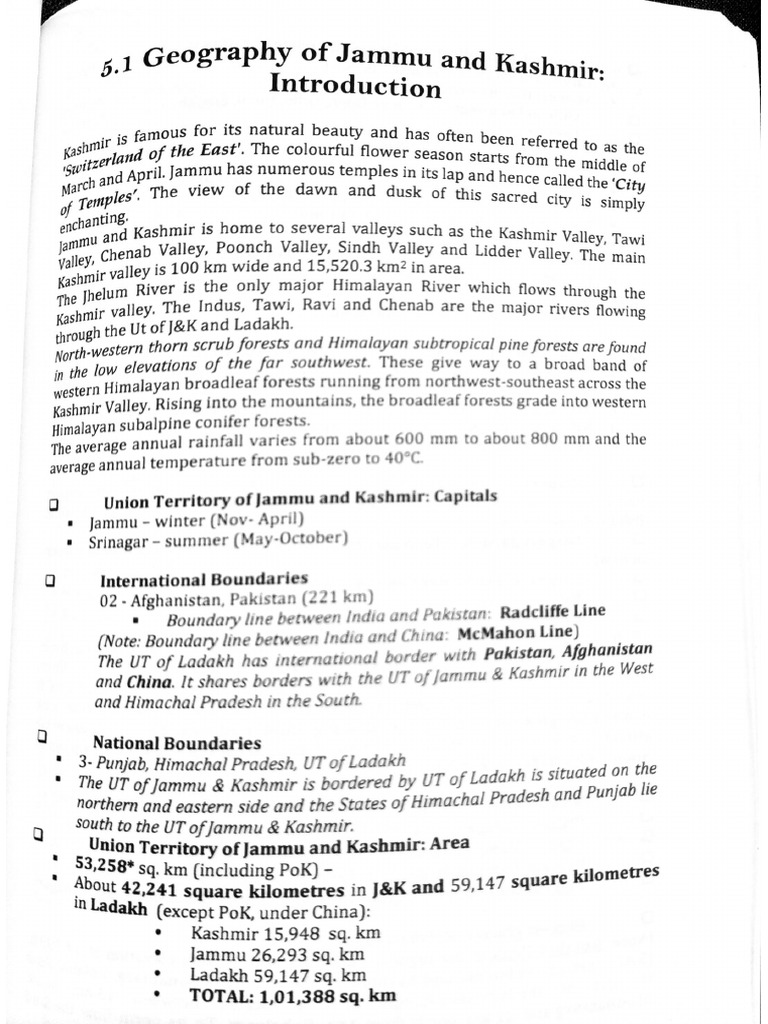 Full Geography of Jk.... From... Mukesh Shrma | PDF