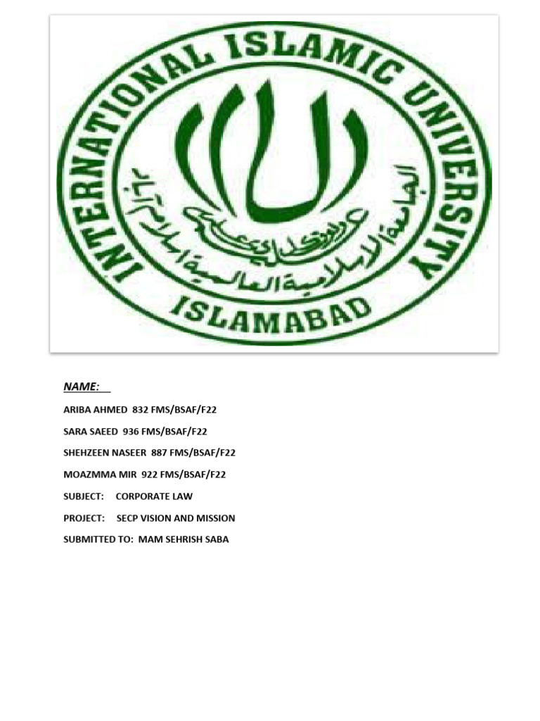 Secp Mission and Vision | PDF | Regulatory Compliance | Stocks