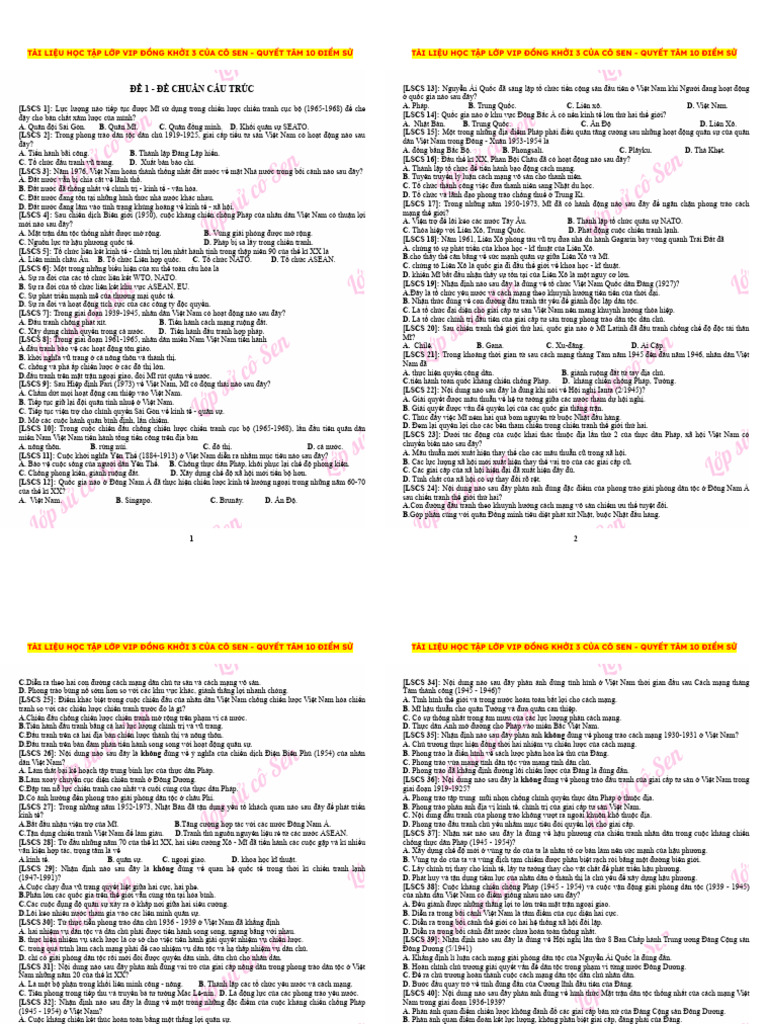 đề 1 cô sen | PDF