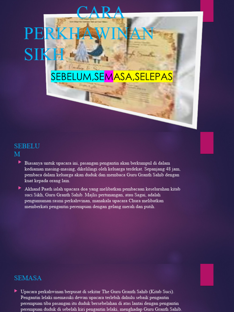 Cara Perkhawinan Sikh | PDF