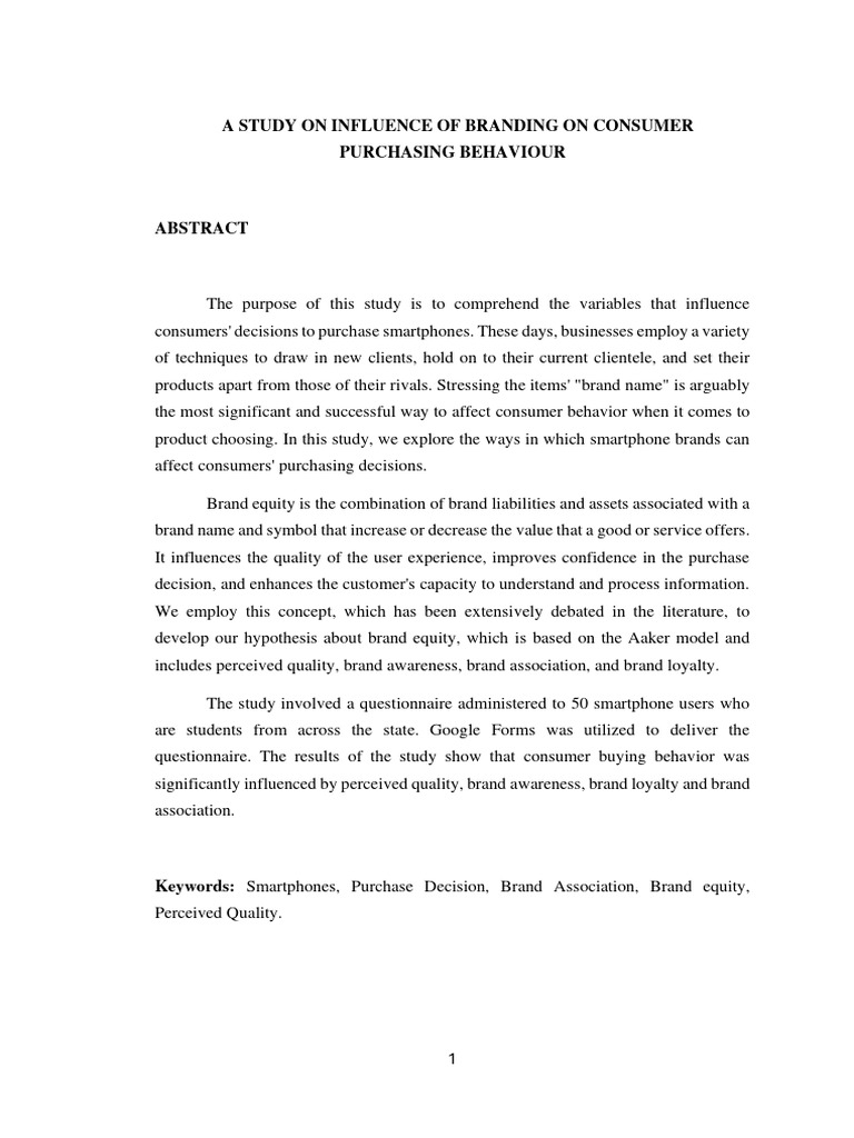 Abstract | PDF | Brand | Consumer Behaviour