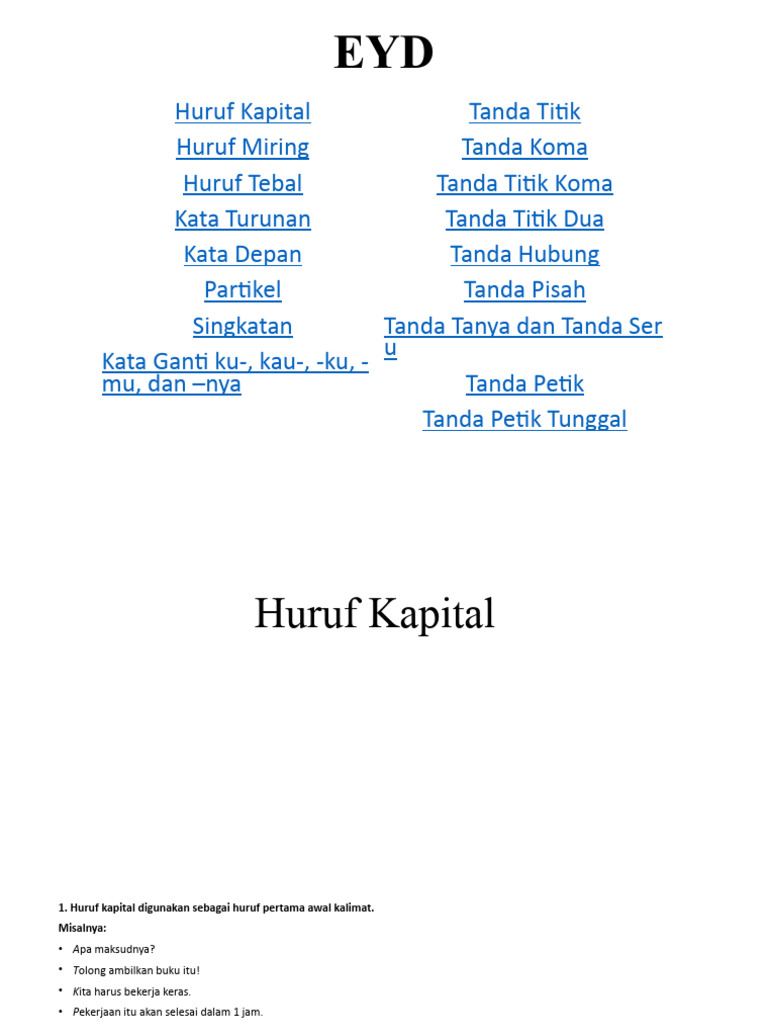 EYD | PDF | Seni & Disiplin Bahasa