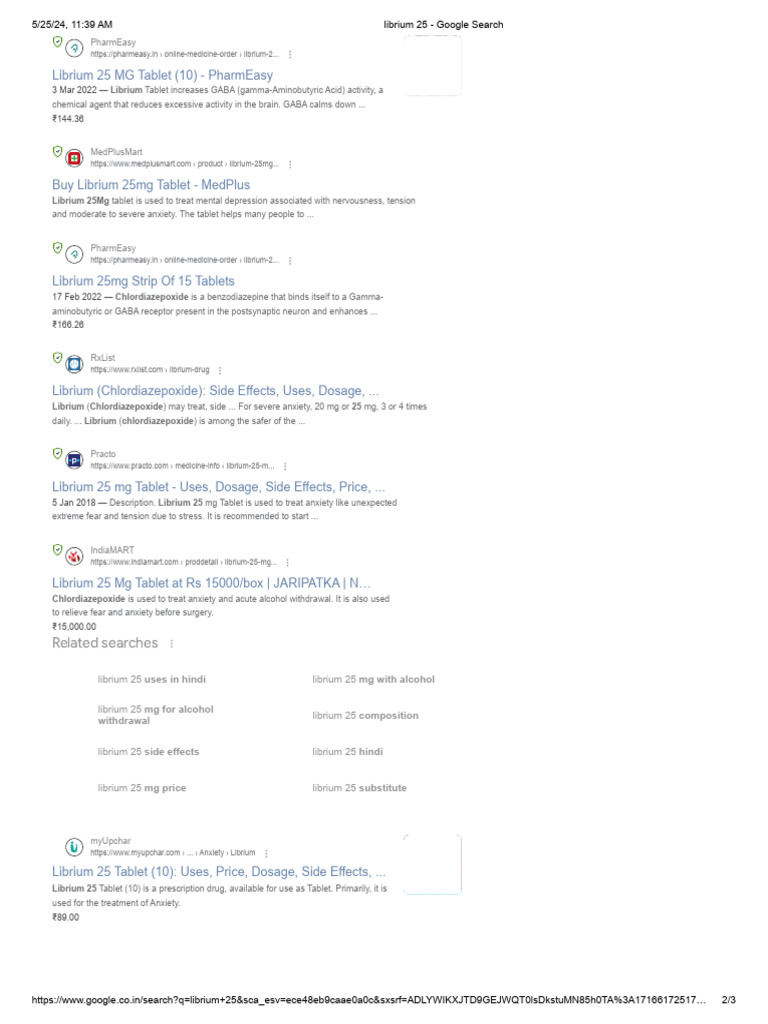 Librium 25 - Google Search | PDF | Pharmacology | Drugs