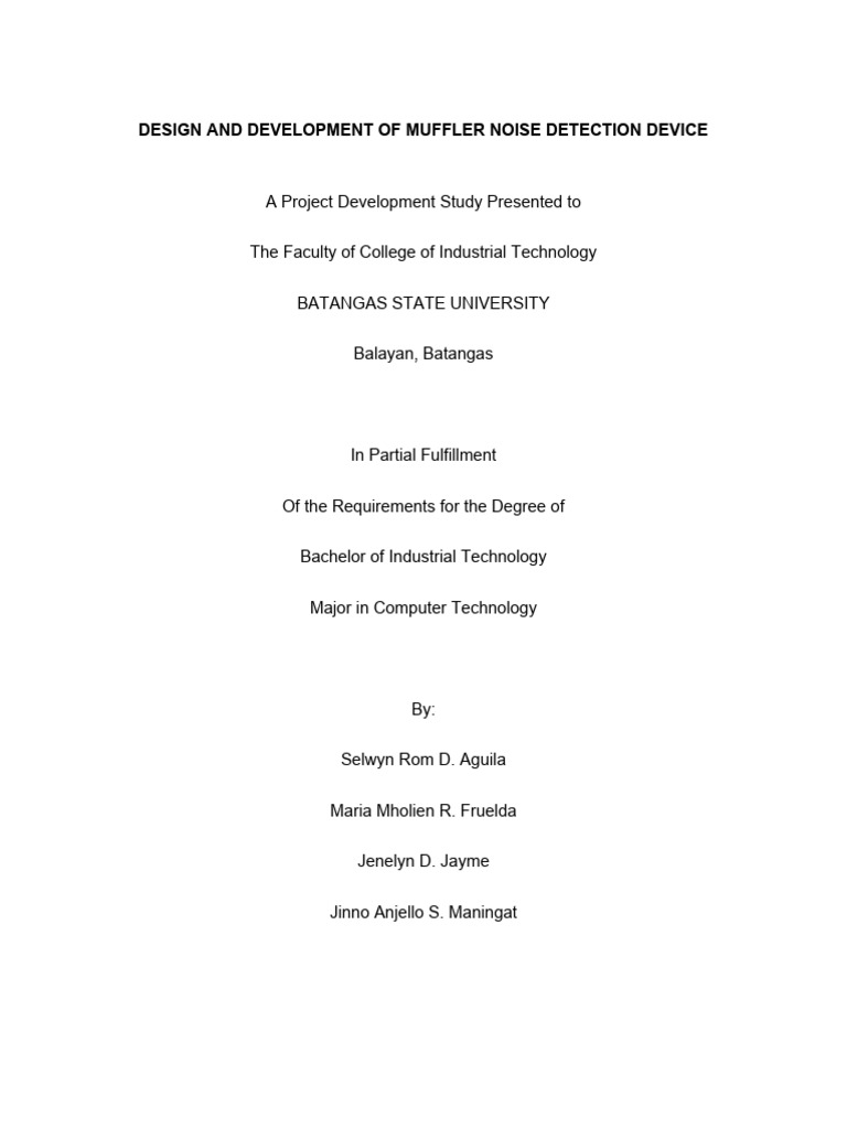 Design and Development of Muffler Noise Detection Device | PDF ... Design and Development of Muffler Noise Detection Device | PDF ...