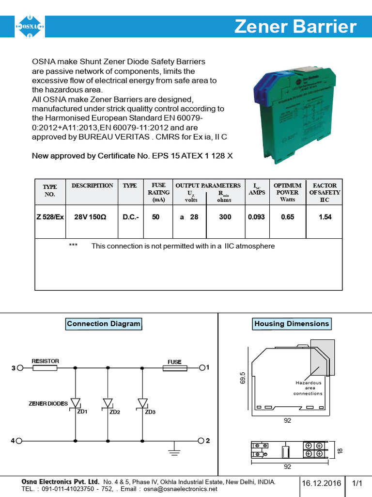 Zener Barrier | Download Free PDF | Electrical Components | Electric Power