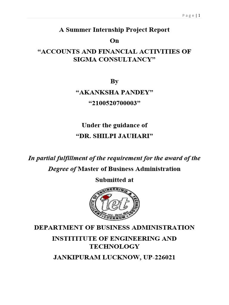 aaditya report | PDF | Investment Banking | Project Finance