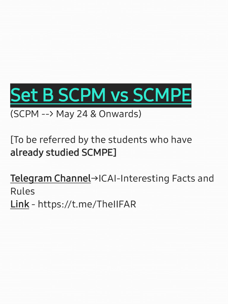 SCPM Vs SCMPE Amendment File For M24 | PDF