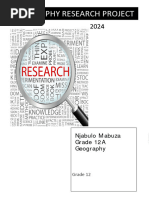 2024 Geo Grade 12 Research Task | PDF | Geography | Urbanization