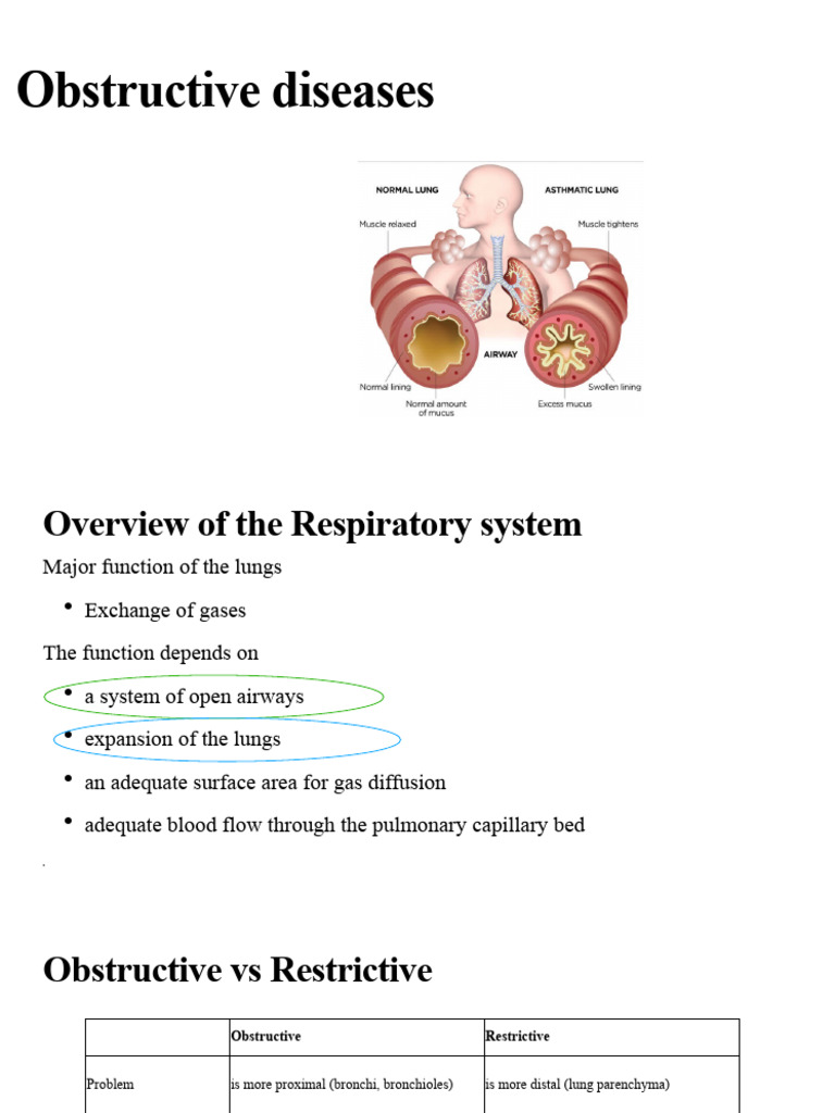 Understanding Obstructive Lung Diseases | PDF | Chronic Obstructive ...