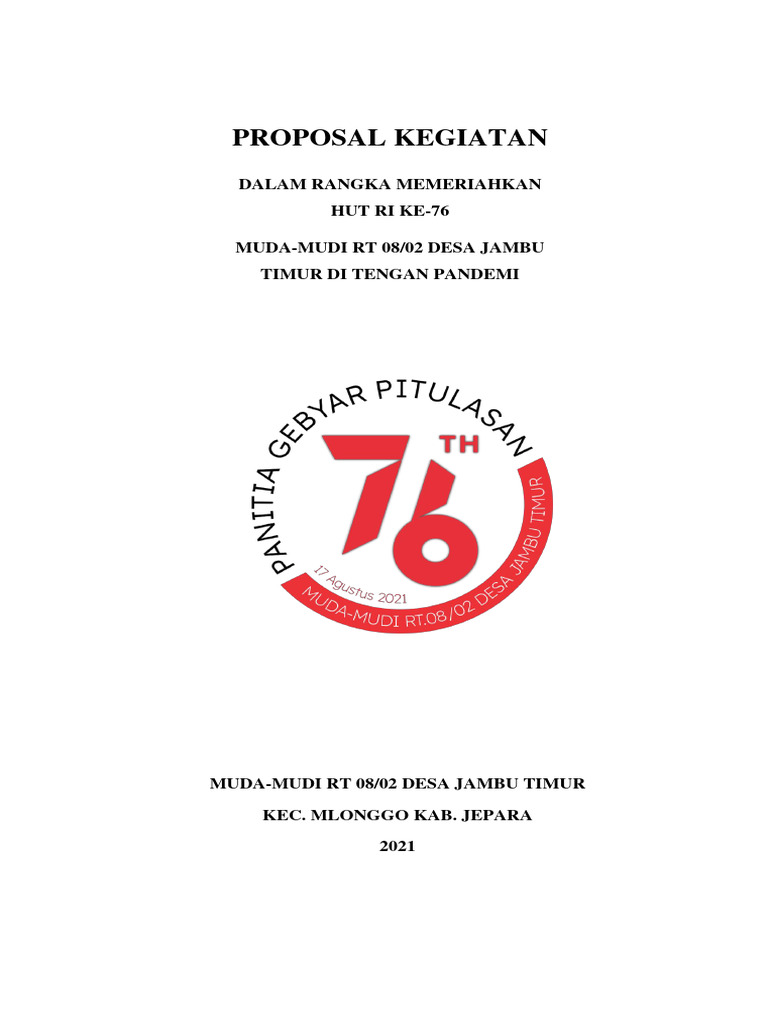 Proposal Gebyar Pitulasan HUT RI 76 | PDF