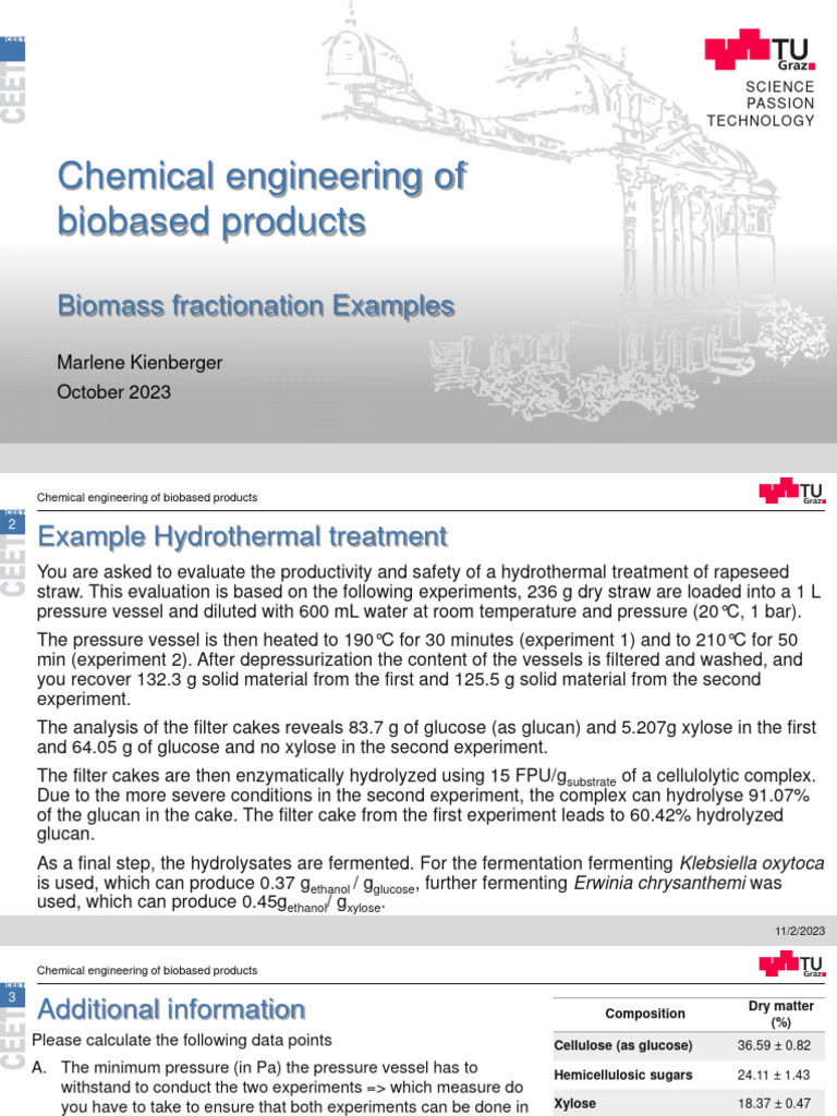 Biomass Fractionation - Example | Download Free PDF | Glucose | Heat ...