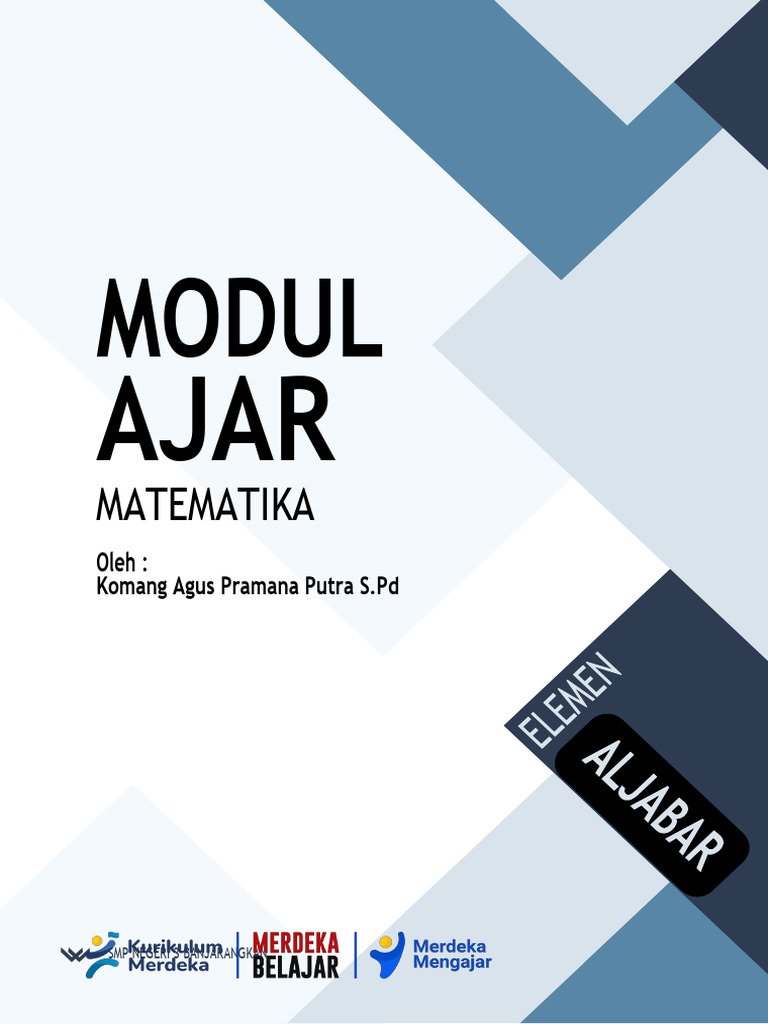 Modul Ajar Perkalian Aljabar Kelas 7 | PDF
